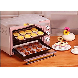 Mini Electric Oven Home Multifunctional Baking Oven Trifle Bread Hob Grill Home Small Baking Cake Pizza Oven 9L Mini Ovens (Color : Pink) (Black) (Pink)