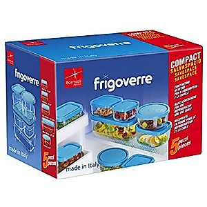 Bormioli Rocco Food Storage Glass Container Set Of 5 Piece With Airtight Lid. Made In Italy Perfect To Store Any Kind Of Food. Microwave, Dishwasher, Refrigerator And Freezer Safe. BPA Free