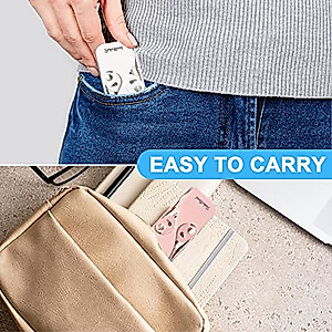 2 Pcs Portable Floss Dispenser, Dental Floss Dispenser with 124 Floss Pick, Refillable Floss Box Dispenser Portable Floss Pick Dispenser for Women Men Teeth Cleaning (Black & White)