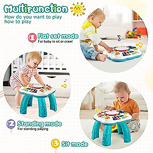 BACCOW Baby Toys, Activity Table for Baby 6 to 12-18 Months, Learning Musical Toddler Toys for 1 2 3 Year Old Boys Girls Gifts