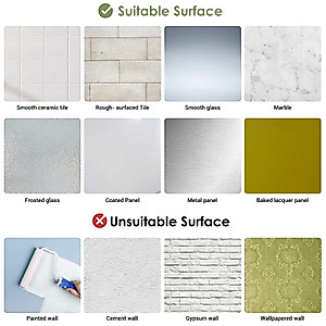 LUXEAR Towel Bar, 24 Inch Adhesive Bathroom Towel Bar with Upgrade Suction Cup, Tool Free Adhesive Shower Towel Rack with 5 Sliding Hooks, Wall Mounted Plastic Towel Bar for Shower Kitchen Door