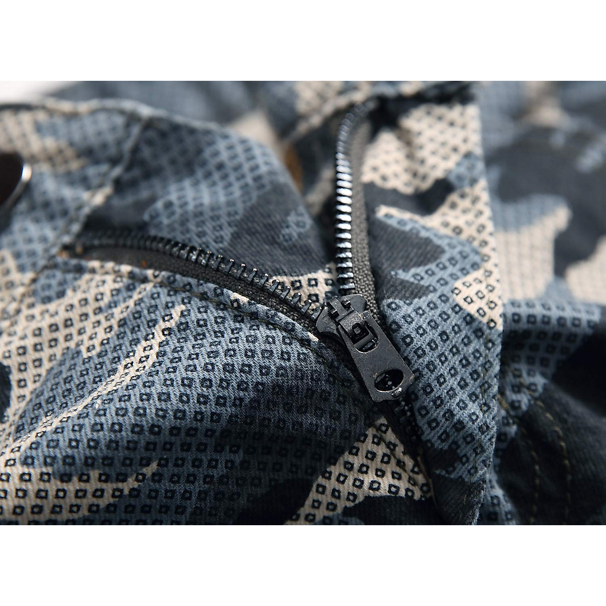 Camo Denim Jeans for Men Moto Biker Slim fit Stretch Jeans Camouflage Skinny Cargo Pants Military Army Combat Pants (Camouflage 1,34)