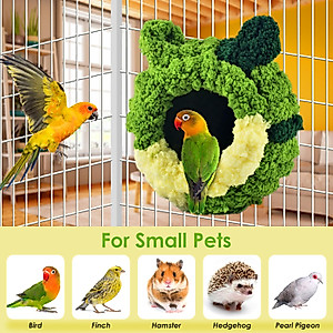 KATUMO Bird Nest, Conure Breeding House Parrotlet Snuggle Hut Lovebird Bed for Conure, Lovebird, Canary, Finch, Coneshape Birds, Hamster, Small Pets