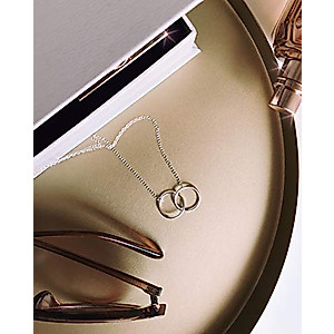 Friendship Necklace Infinity Beyond Pendant Gift card Family Friends Jewelry Love for Her Silver toned, Metal