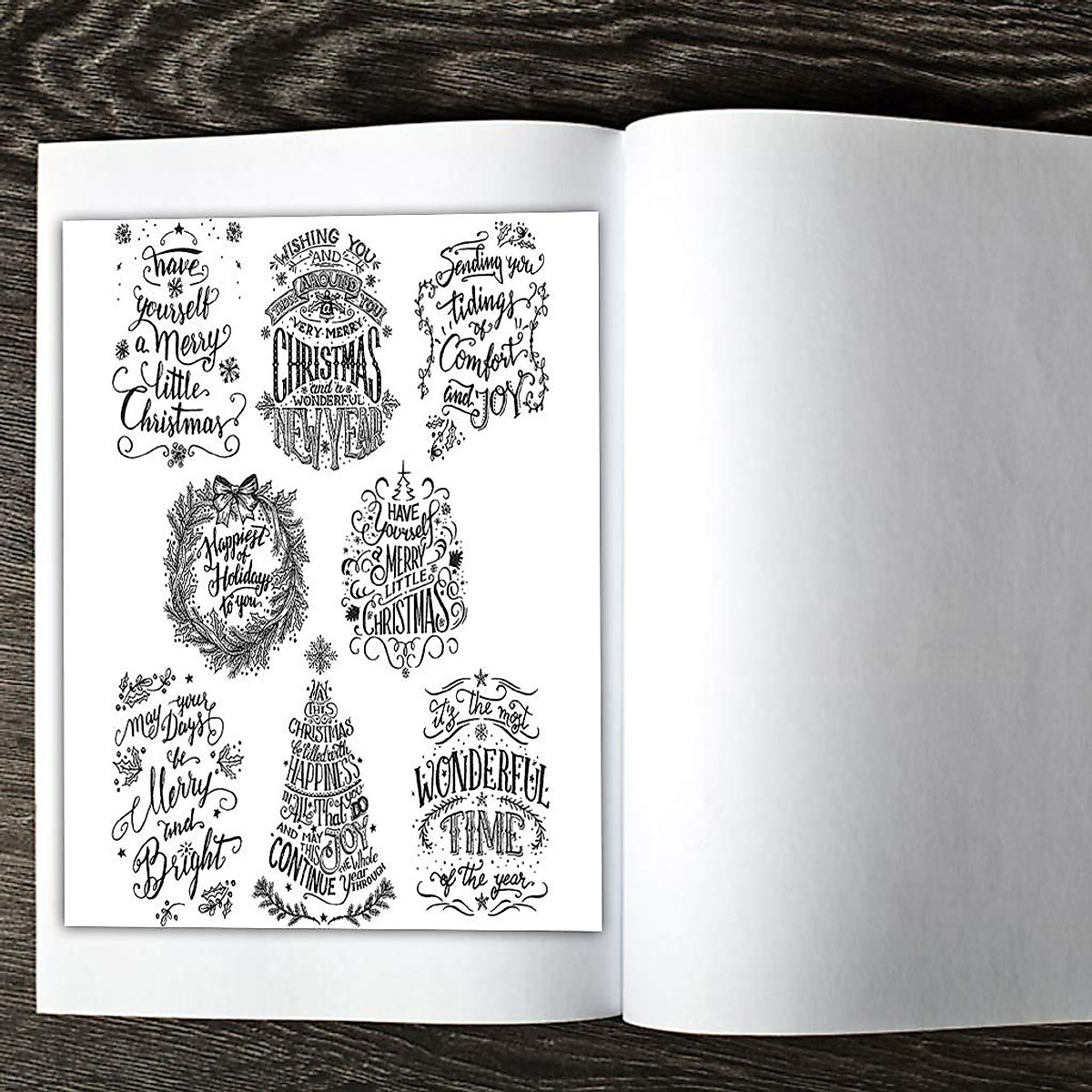 Christmas Blessings Transparent Stamp Clear Silicone Rubber Seal Stamping Tool Wonderful Gift for Children Teen Boy Girl Silicone Sheets for Crafts