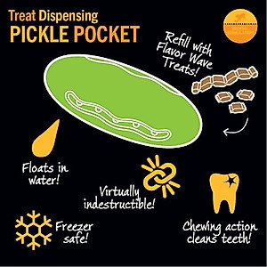 Starmark Treat Dispensing Pickle Pocket for Dogs