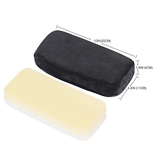 baibu Ergonomic Memory Foam Office Chair Arm Pads, Comfy Black Gaming Armrest Pads for Elbows and Forearms Pressure Relief (Set of 2)