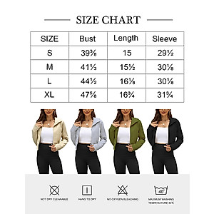 Fengbay Womens Zip Up Cropped Hoodies Fleece Full Zipper Sweatshirts Pullover Scuba Hoodie with Pocket