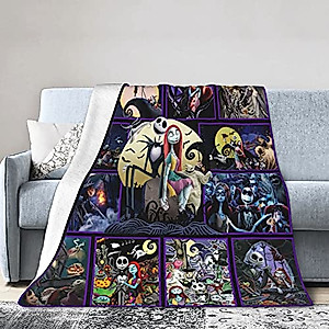 Christmas Blanket Flannel Halloween Throw Blanket Ultra Soft Warm Plush Bedding for Couch Bed Living Room Sofa Kids Children Adults Gifts 60"X50"