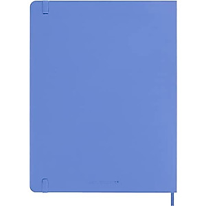 Moleskine Classic Notebook, Soft Cover, XL (7.5" x 9.5") Plain/Blank, Hydrangea Blue, 192 Pages
