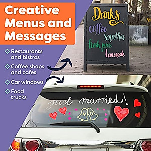 CHALK MARKERS By FANTASTIC ChalkTastic MEGA 18 Pack, BEST for Kids Art, Menu Board Bistro Boards - Glass & Window Paint Marker Pens - Reversible 6mm Fine or Chisel Tip