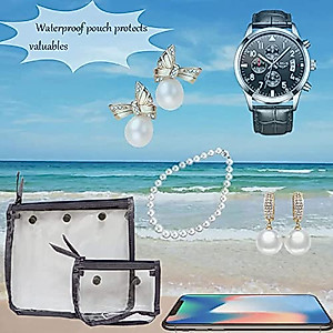 FARRJO Clear Waterproof Insert Pouch for Bogg Bag Travel Organizer Storage for Bogg Bag Hanging Bag for Bogg Bag (1PC（Set of 2）)