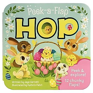 Peek-a-Flap Hop - Children's Lift-a-Flap Board Book Gift for Easter Basket Stuffers, Ages 2-5