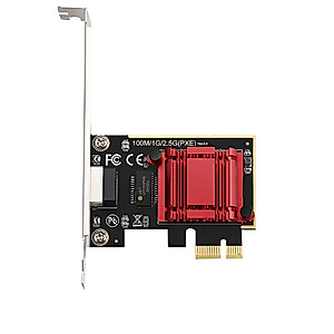 2.5GBase-T PCIe Network Adapter RTL8125B 2500/1000/100Mbps PCI Express Gigabit Ethernet Card RJ45 LAN Controller Support PXE for Windows/Linux/MAC with Low Profile