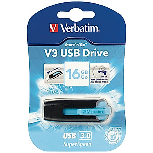 Verbatim 16 GB Store N Go Drive Blu (49176), Blue, Black