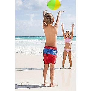 PENTA ANGEL Beach Balls 2PCS 12 Inch Inflatable/Blow Up Classic Rainbow Color Summer Swimming Pool Party Favors Water Toy Beachball for Women Men Adults Playing (Yellow&Green&White, 12 Inch)