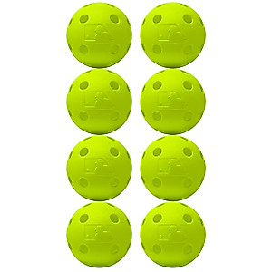 Franklin Sports Plastic Baseballs - Indestruct-A-Ball Plastic Batting Practice Baseballs - Plastic Training Balls - MLB Official Size - Yellow - 6 Pack