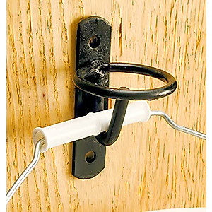 ZRruowin Water Bucket Hook for Horses Metal Bucket Hangers for Horse Stalls Wall Mount Bucket Holder for Grain Feed Stable Farmhouse Supplie (Black)