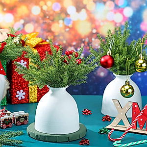 120 Pcs Christmas Artificial Pine Needles Branches 6.7 x 1.6 Inches Fake Pine Branches Greenery Garland Christmas Tree Branches Green Leaves Needle for DIY Crafts Christmas Wreaths Home Garden Decor