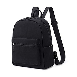 Abshoo Nylon Mini Women Backpacks Casual Lightweight Small Backpack Purse for Girls Bookbag (Black)