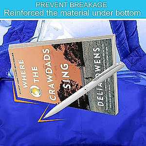 AGSDON Clear Backpack, Heavy Duty Transparent Bookbag, See Through PVC Backpacks for Men - Royal Blue