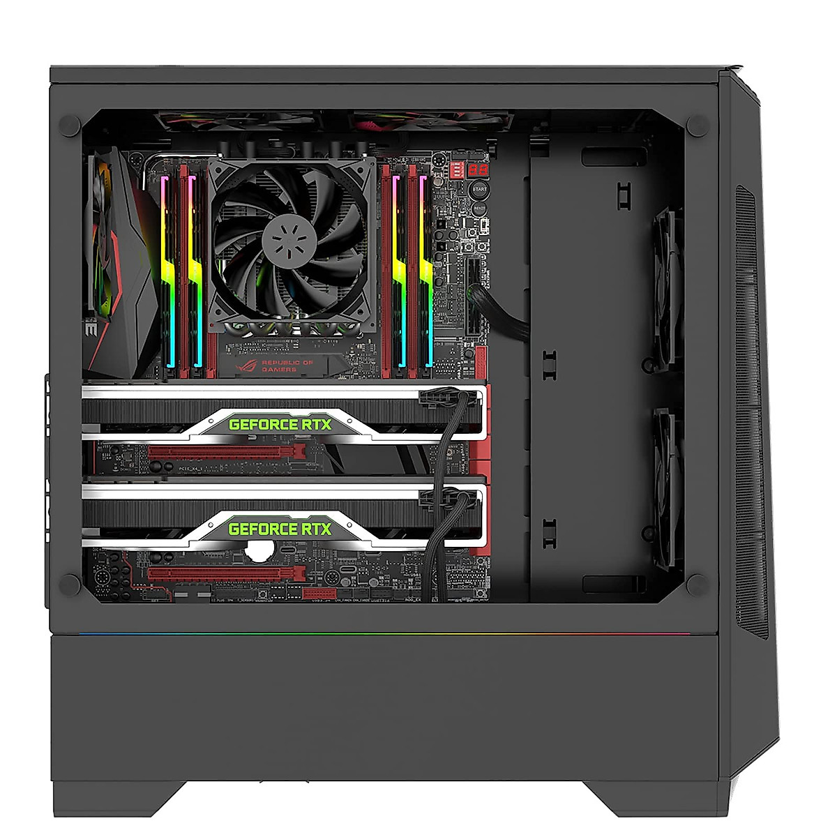 novonest 120mm PC Case Fan,High Performance 3PIN Silent Fan for PC Cooling,NK12BK3-5