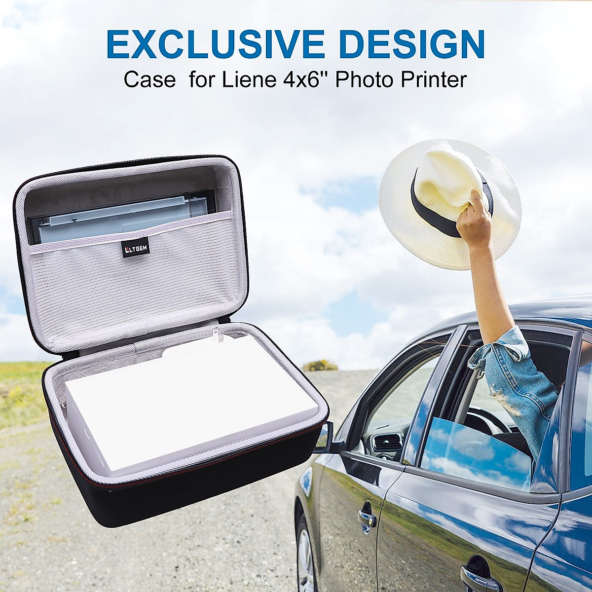 LTGEM EVA Hard Case for Liene 4x6'' Photo Printer, Wi-Fi Picture Printer, Instant Photo Printer for Smartphone