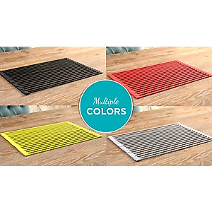 True & Tidy, Multi-Purpose Over The Sink Roll-Up Drying Rack, DR-881, Lime