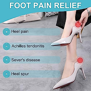 BIGGCOOL Gel Heel Cups, Heel Cushions for Heel Pain, Heel Support Pads for Bone Spur, Achilles Tendonitis, Sever's Disease, Shoe Heel Inserts for Women/Men (Small)