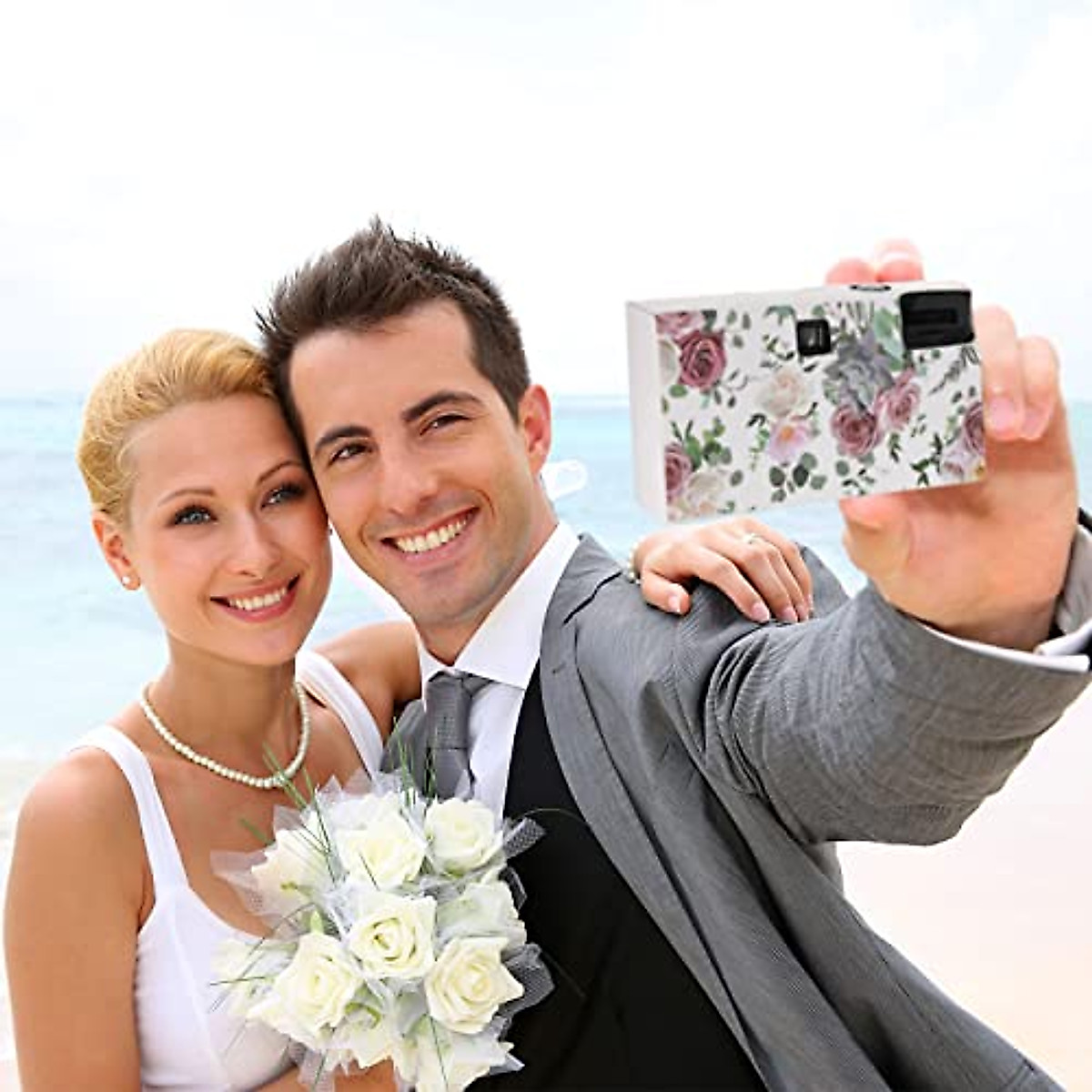 10 Pack Disposable Camera for Wedding Bulk, 34mm Single Use Camera Bulk with Flash and Hand Strap Disposable Cameras One Time Camera for Gathering Wedding Travel Party Supply (Black and White Film)