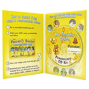 Friendly Songs Personalized Music Box CD Sings Your Child's Name
