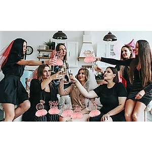 Rose Gold Bachelorette Honeycomb Centerpieces Wedding Bachelorette Table Decorations Bridal Shower Engagement Decorations We're Engaged Bachelorette Table Decorations 8 Pcs