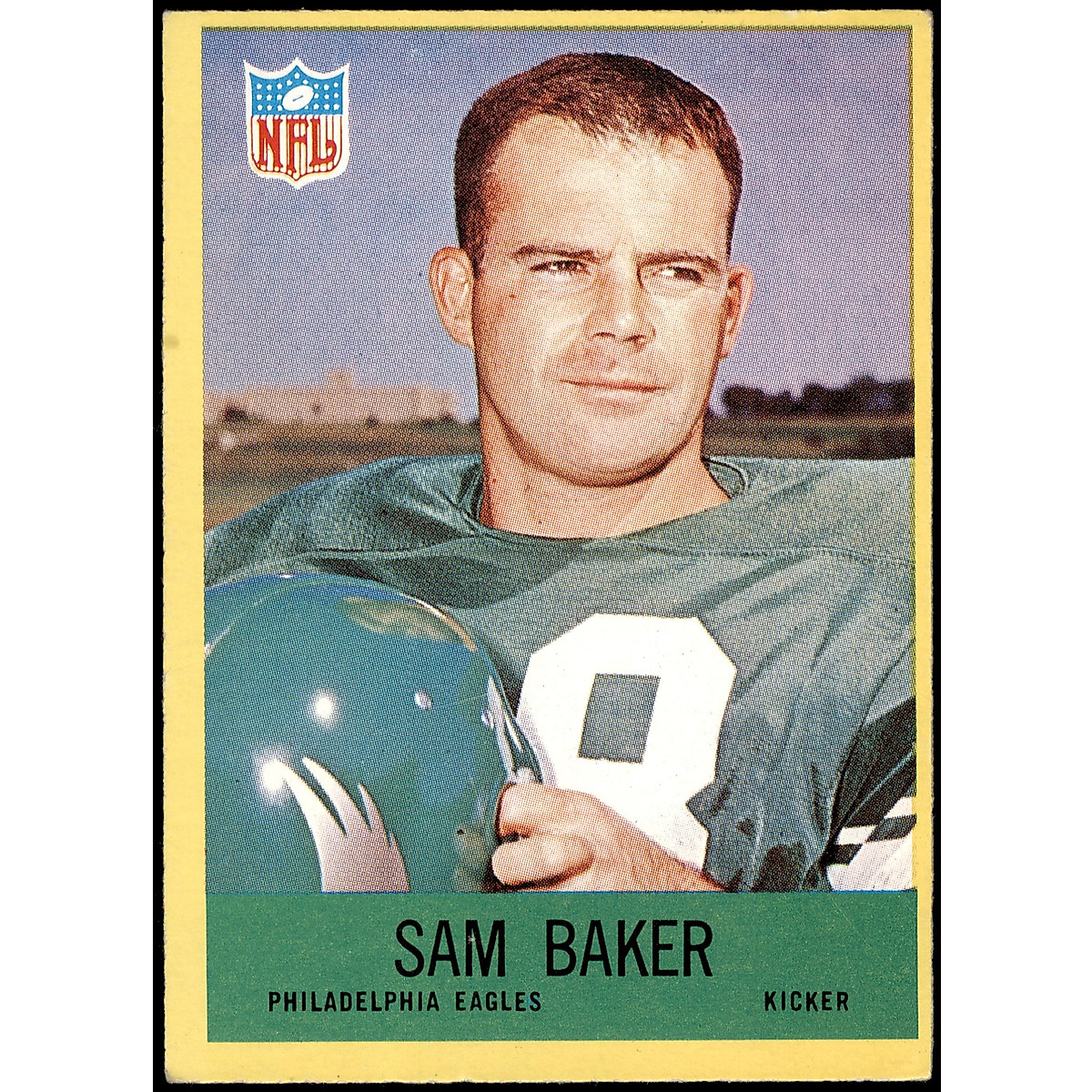 1967 Philadelphia # 134 Sam Baker Philadelphia Eagles (Football Card) VG/EX Eagles Oregon St