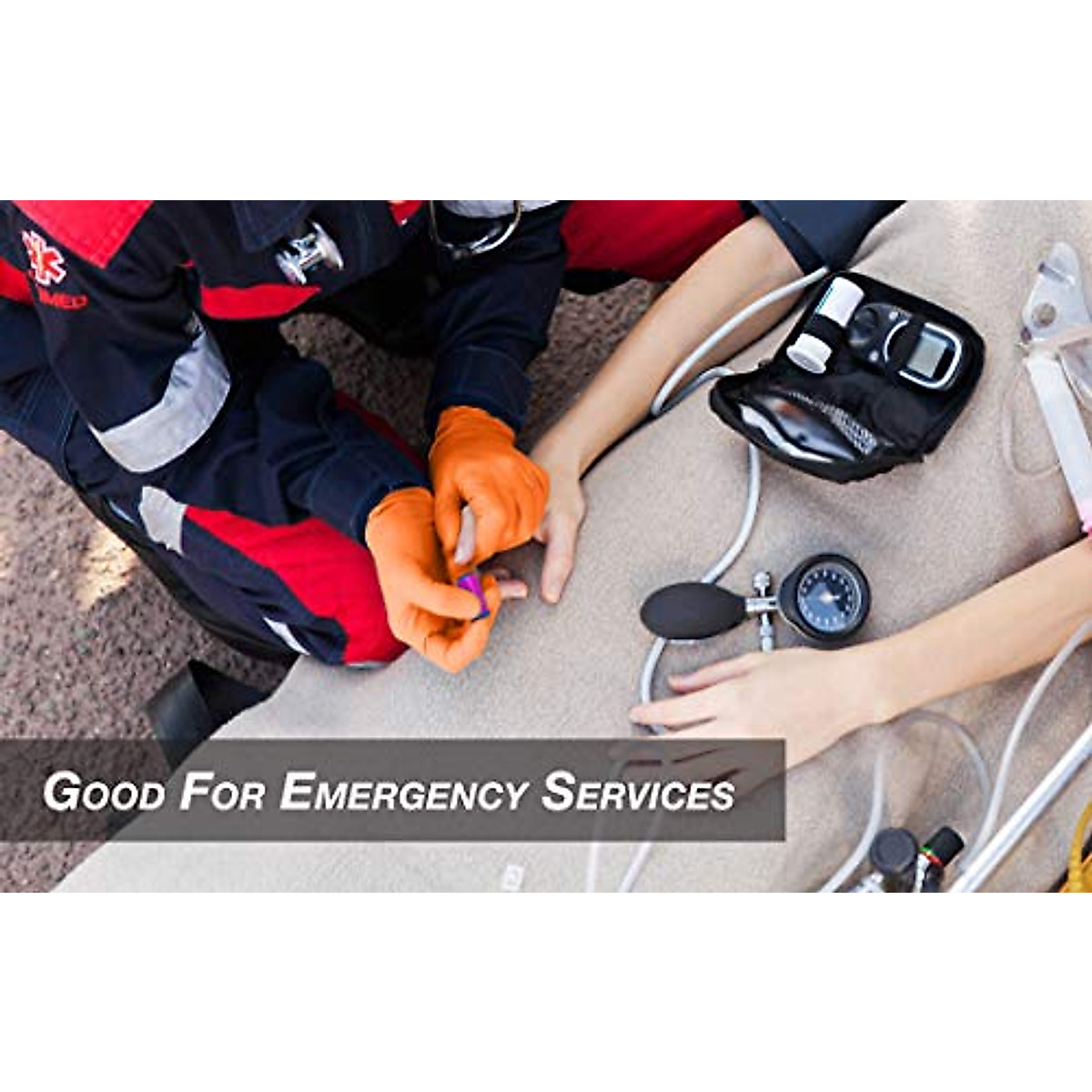 ASAP Orange Nitrile Powder Free Examination Gloves, Disposable, 4.5 mil, Orange (Box of 100) (Medium)