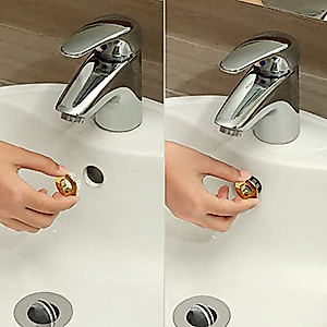 Zeesink Sink Overflow Cover,Basin Trim Overflow Cover for Bathroom Sink,Gold Color