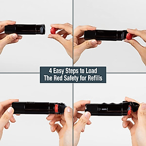 SABRE Smart 2-in-1 Pepper Spray, Live Continuous Location Tracking Texts in Emergencies, Refill Canister Available, Rechargeable, 25 Bursts with 10 ft. Range, Flip Top Safety, Ergonomic Finger Grip