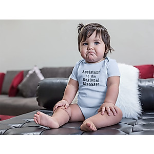 Pop Threads Office Assistant Regional Manager Infant Bodysuit Unisex Baby Girl Boy Clothes Black 6M