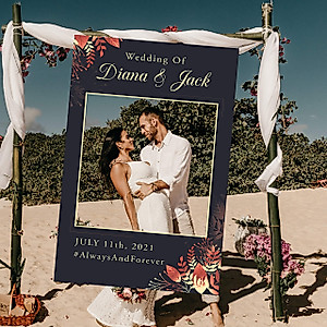 BannerBuzz Custom and Standard Selfie Frames, 890 GSM 5mm Non-Reflective Corflute Material, 600 DPI Direct UV Printing on Substrate, for Parties Photo Booth Events (Design 04, 36"x48")