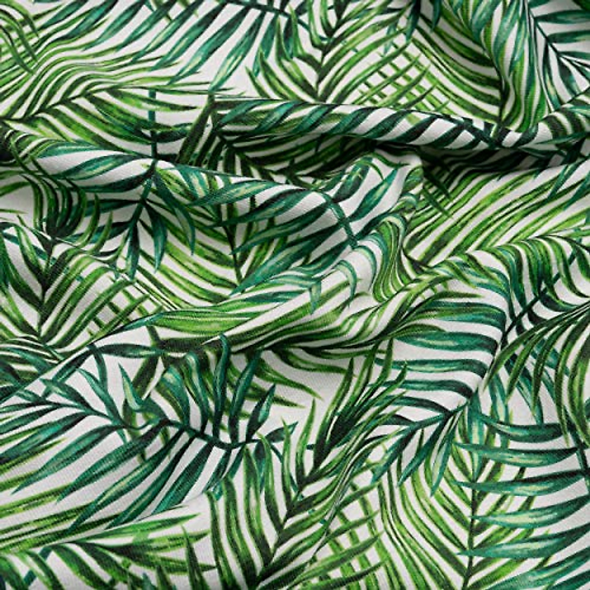 Changing Pad Cover Green for Baby Girl and Boy - Thick and Absorbent - Soft Cotton - OekoTex Certificate - Made in Europe - Baby Registry Shower Gift - Beautiful Packaging – Green Palm Leaves