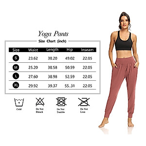 DIBAOLONG Womens Yoga Joggers Loose Workout Sweat Pants Comfy Lounge Pants with Pockets Cameo 2XL Plus Size