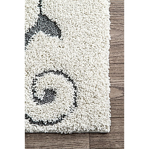 nuLOOM Maisha Contemporary Shag Area Rug, 4x6, Beige