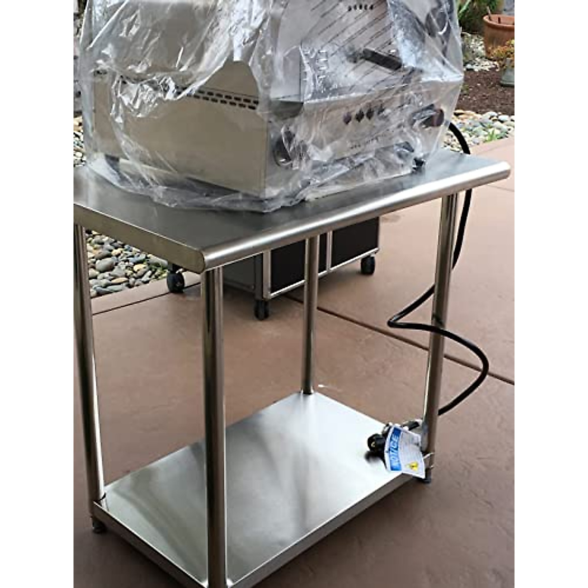 uyoyous Stainless Steel Table 24x36 Inch NSF Commercial Kitchen Work Table with Adjustable Under Shelf Heavy Duty Food Prep Table with Storage for Home Restaurant Kitchen Laundry Room