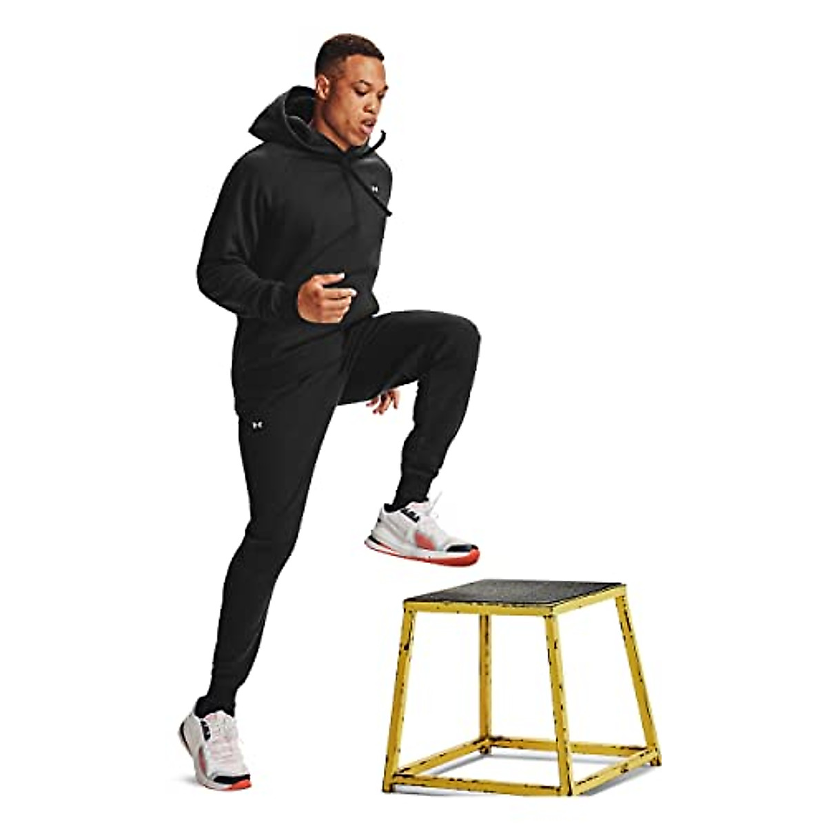 Under Armour Mens Rival Fleece Hoodie , Black (001)/Onyx White , X-Large