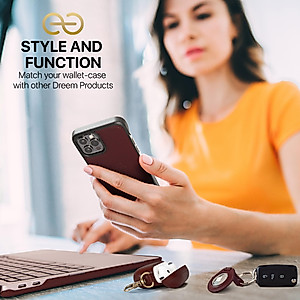 Dreem Fibonacci 2-in-1 Wallet Case for Apple iPhone 12 Pro Max - Luxury Vegan Leather, Magnetic Detachable Shockproof Phone Case, RFID Card Protection, 2-Way Flip Stand - Coffee