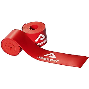 ACHIEVE FIT Muscle Compression Floss Bands - Therapy Rehab Band for Increasing Mobility - Recovery Fitness Bands for Tack and Flossing - Includes Nylon Travel Pouch Bag (2X Red 7' x 2" X 1.5 MM)