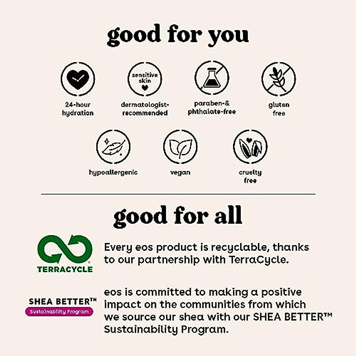 eos Shea Better Body Lotion- Fresh & Cozy, 24-Hour Moisture Skin Care, Lightweight & Non-Greasy, Made with Natural Shea, Vegan, 16 Fl Oz (Pack of 1)