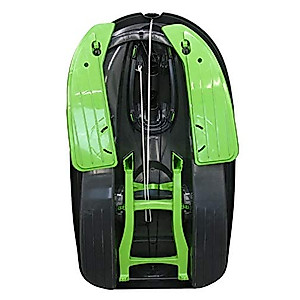 Gizmo Riders 2-Seater Ski Sled with Differential Steering System and Deep Digging Brake - Stratos Mystic Green