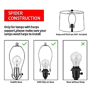 PORRUNNY Lamp Shades Set of 2 Drum Lamp Shades for Table Lamps and Floor Lamps with 2 PCS 7 inch Harp, Medium Fabric Lampshades, Beige Lampshades Natural Linen Hand Crafted (10 x 12 x 8inch)