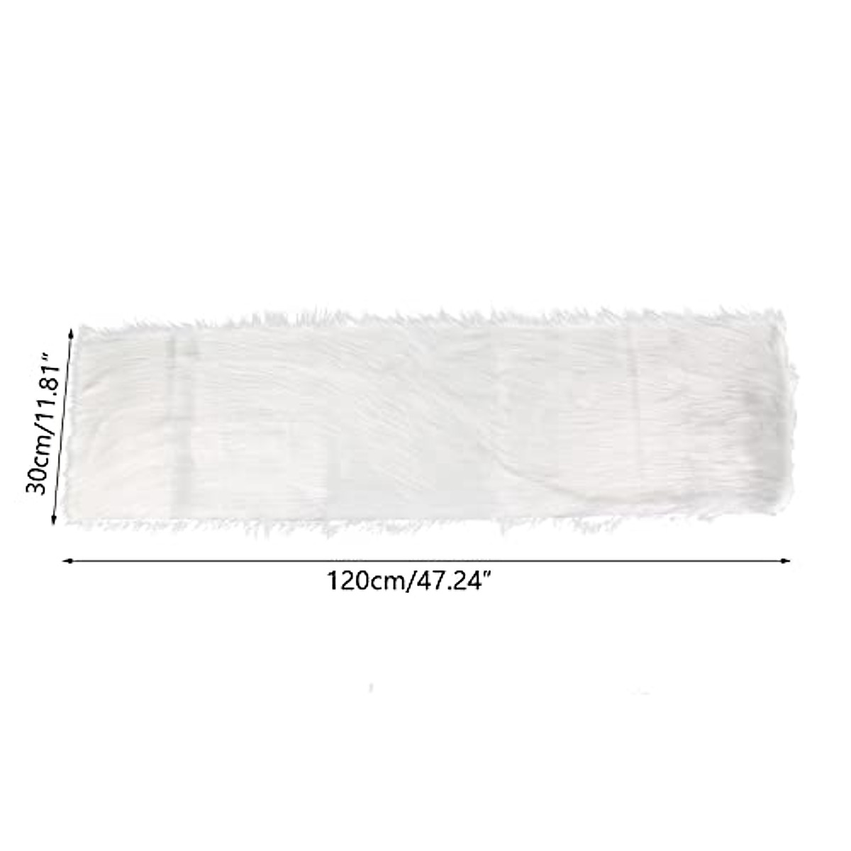 Soft Faux Sheepskin Rug, 1 x 4 Feet Rectangle Modern Area Rugs Washable No-Slip Cozy Carpet Mat for Bedroom Living Room, White