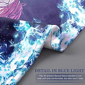 Lightweight Blankets Anime Manga Throw Blanket 3D Printed Soft Comfortable Flannel Fleece Throws for Bed Couch Sofa Floor Car and Home Decor(60"*50")
